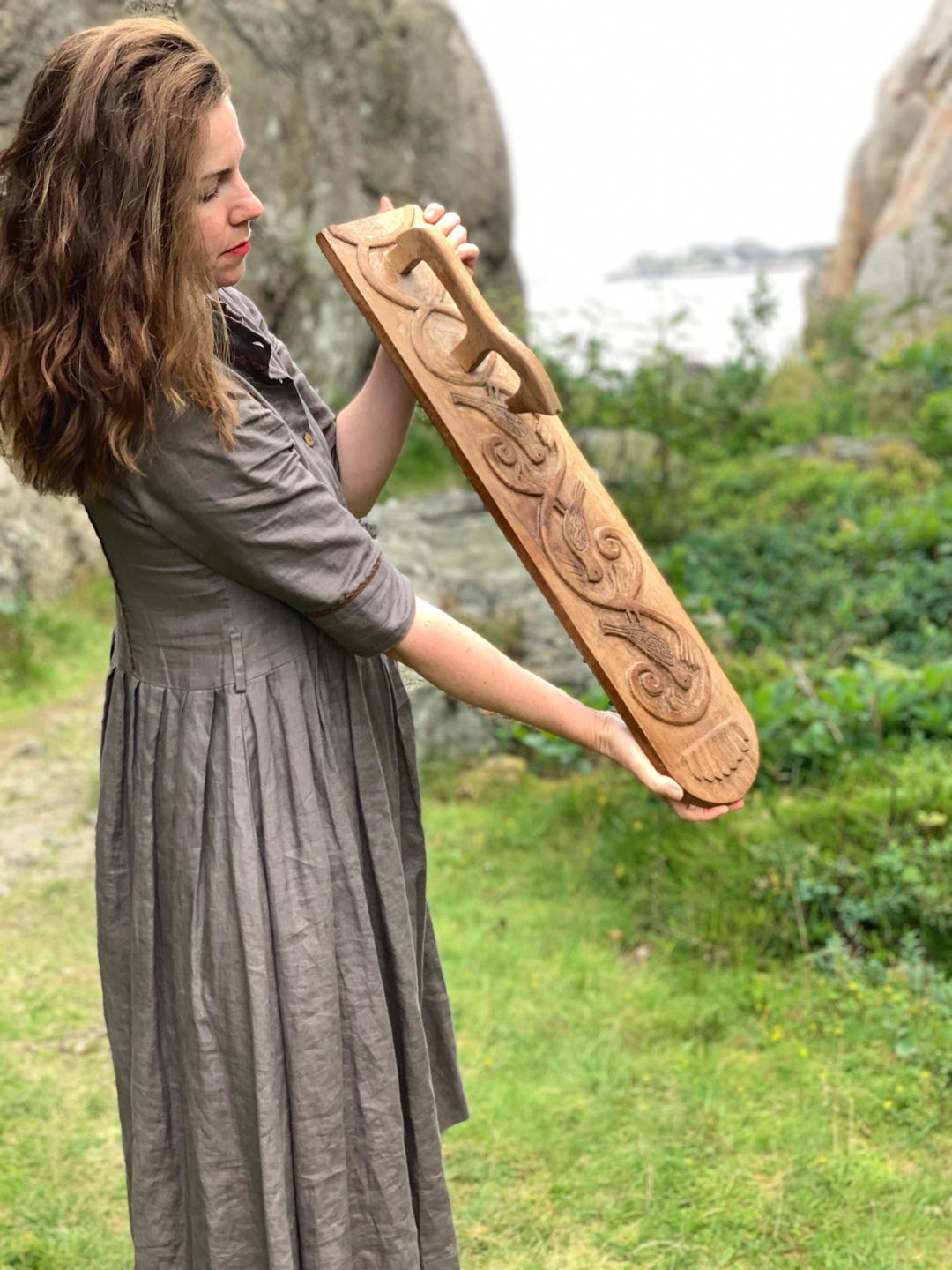 Wooden Mangle Board , Danish Wood Art , Danish Home Decor Folk Art - Etsy