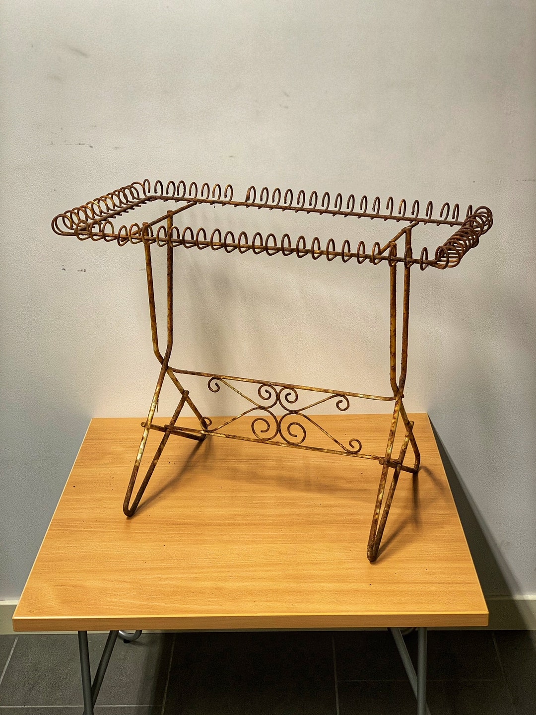 Antique Metal Table Iron Wrougth Metal Table With Patina - Etsy