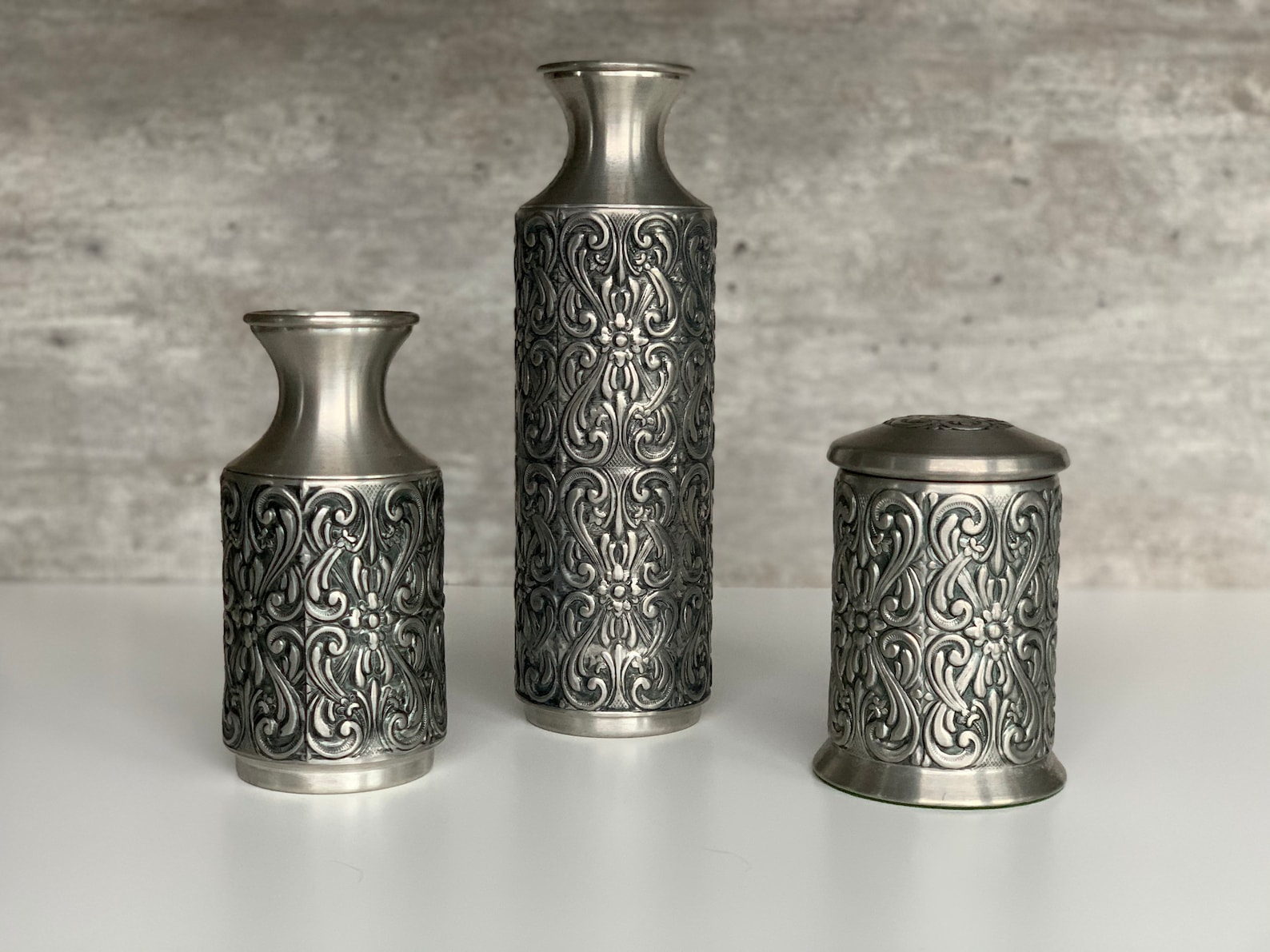 Norwegian Pewter Pewter Vase Pewter Container Dark - Etsy