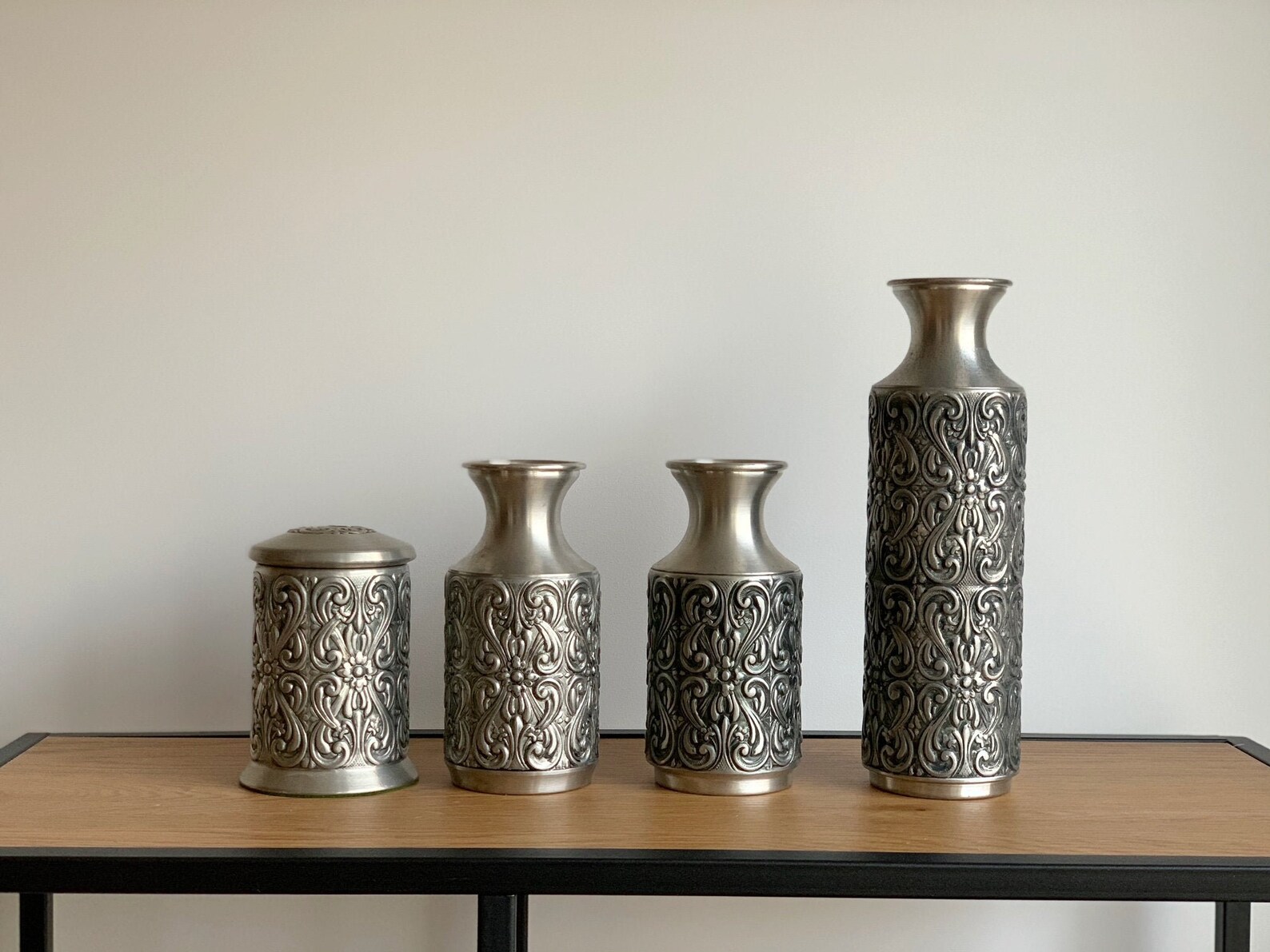 Norwegian Pewter Pewter Vase Pewter Container Dark - Etsy