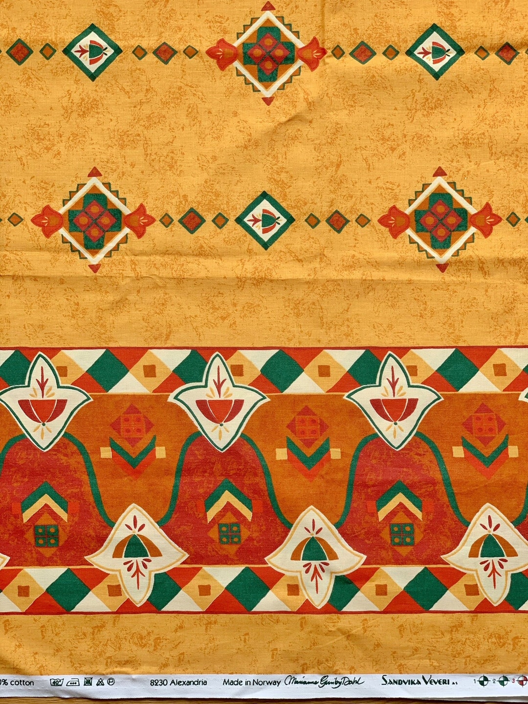 Norwegian Vintage Fabric by Sandvika Veveri - Etsy