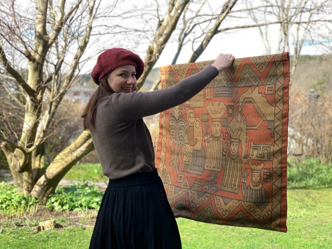 Medieval Style Tapestry Burlap Vintage Handmade - Etsy UK