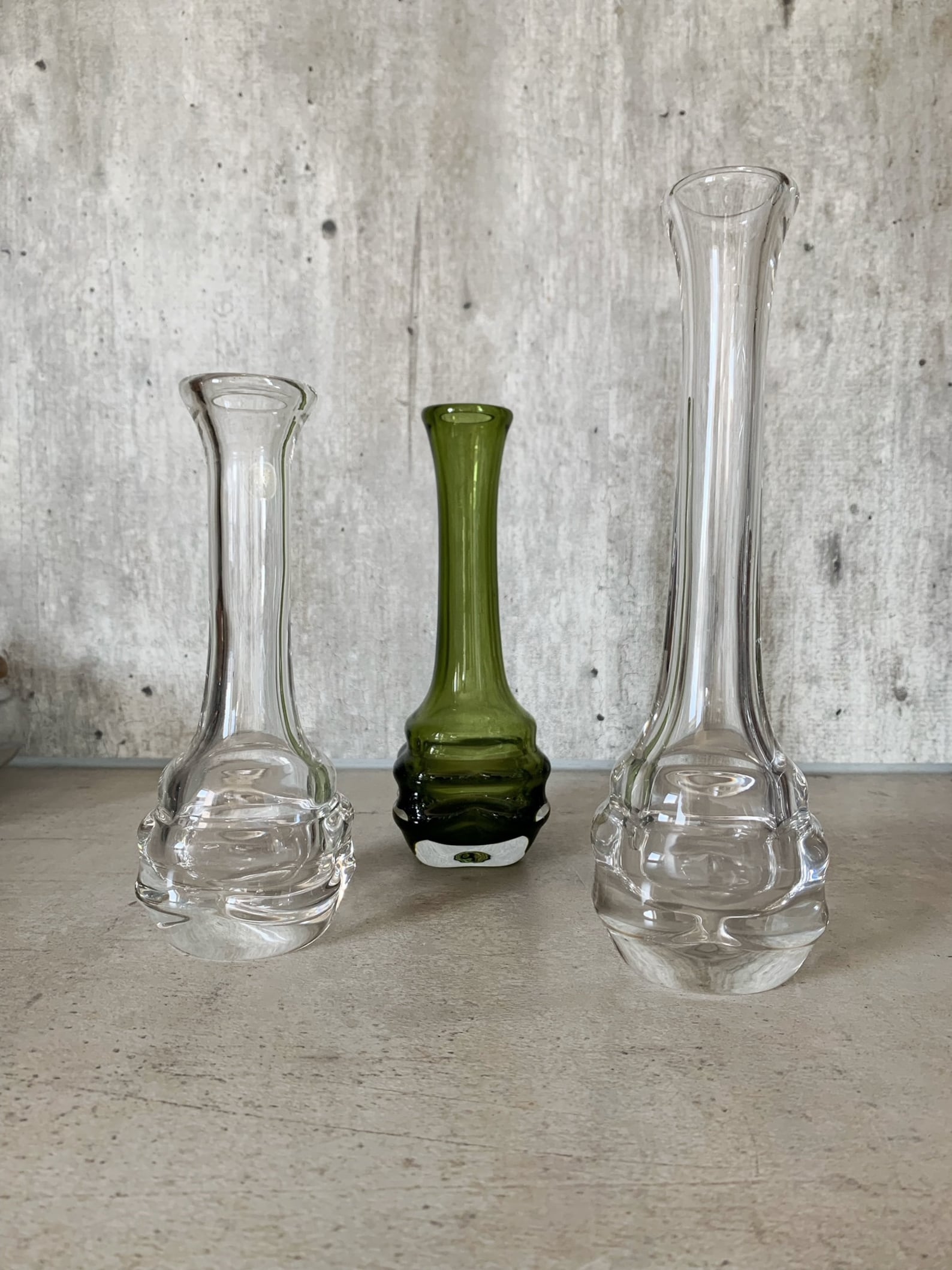 Magnor Norway Norwegian Art Glass Green Clear Glass Vase - Etsy