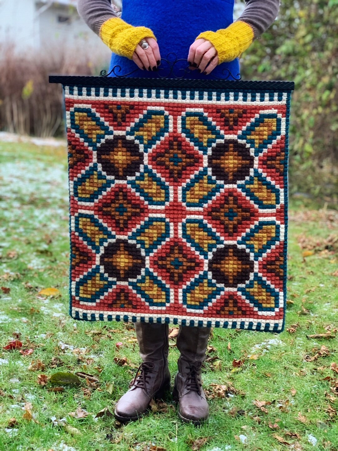 Norwegian Textile Wall Decor , Norway Folk Art , Decorative Ethnic Bell ...