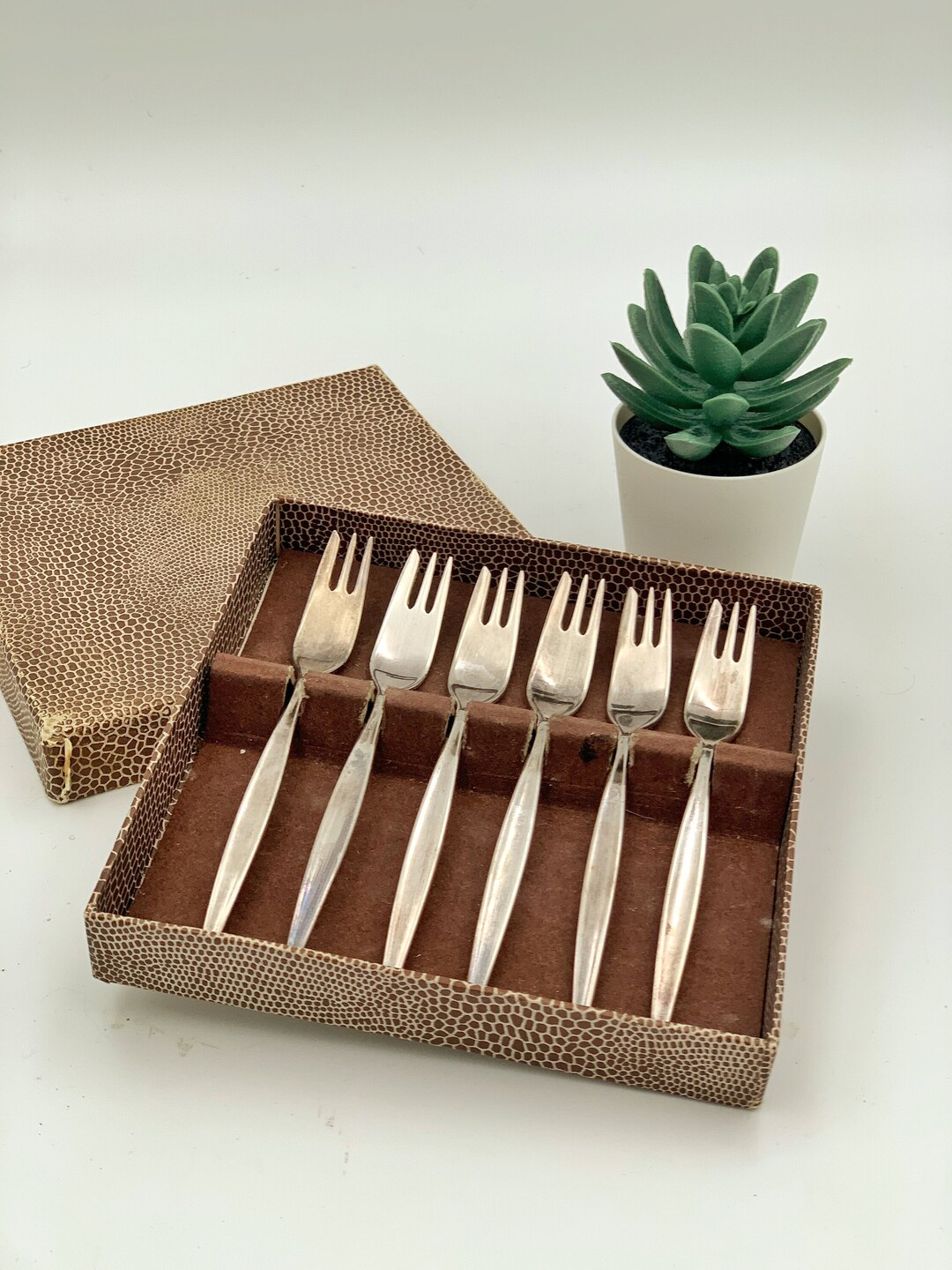 Vintage Cake Forks Boxed Set of 6 Silver or Silverplated Beautiful ...