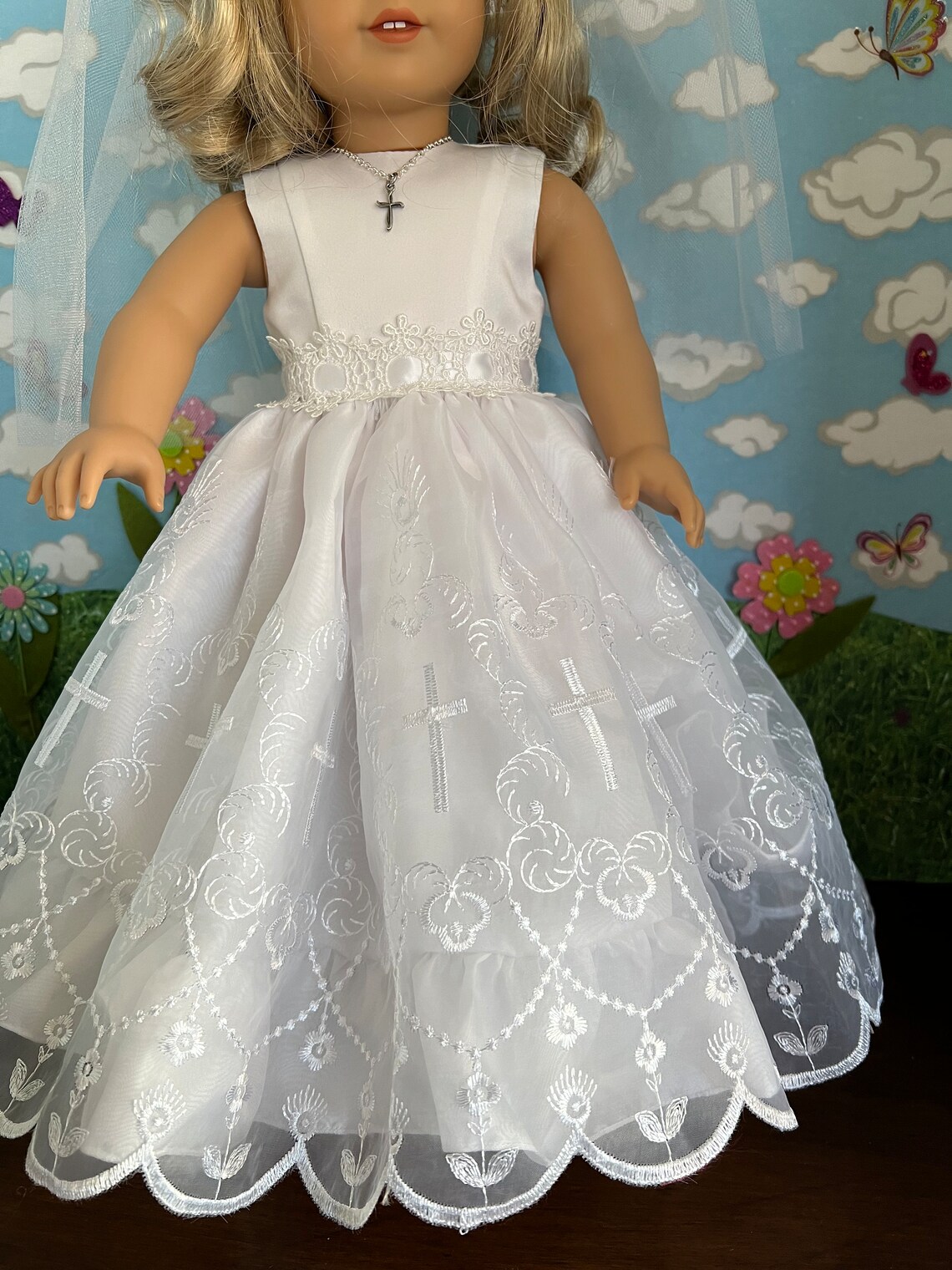 First Communion Dress for 18 Inch Doll Like American Girl - Etsy