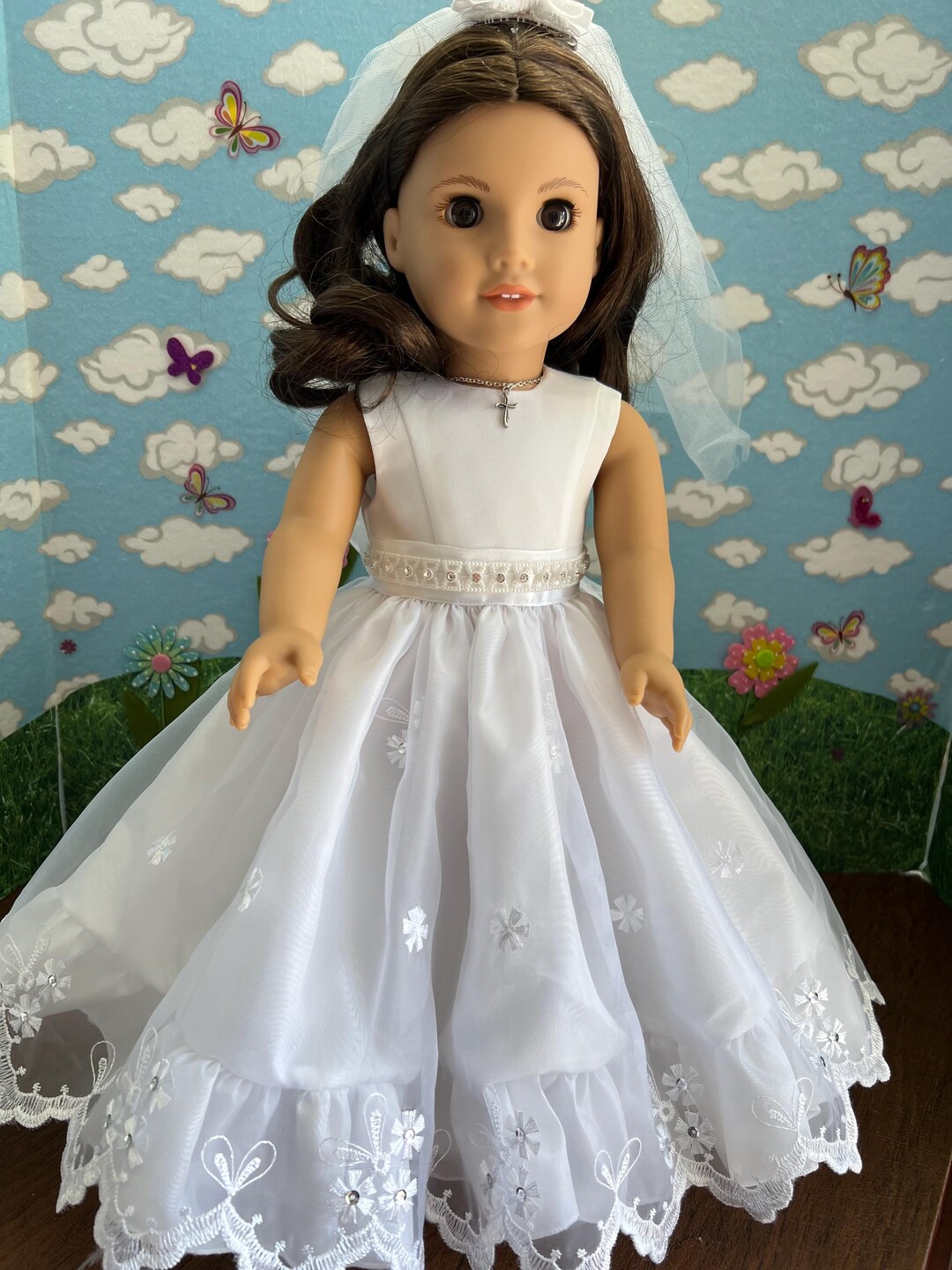 First Communion Dress for 18-inch Doll, Made by an American Seamstress ...