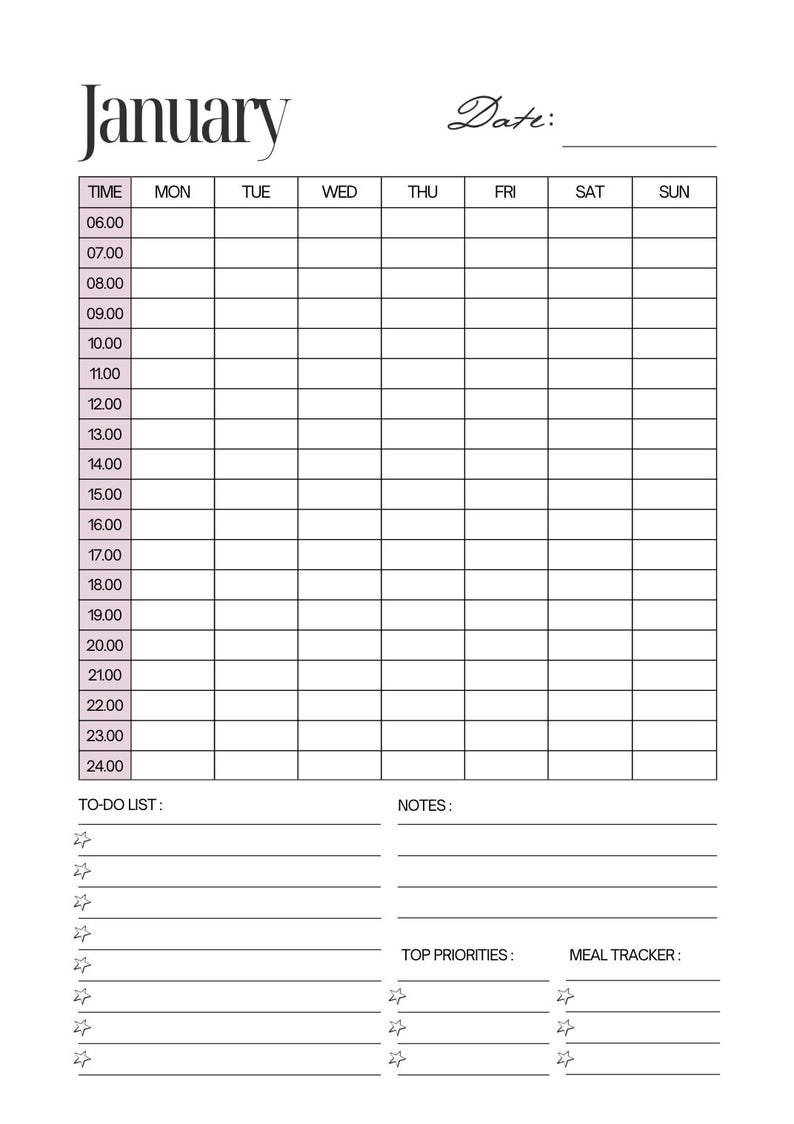 A4 Academic 50+ Page Planner Printable | Annual/monthly Calendar ...