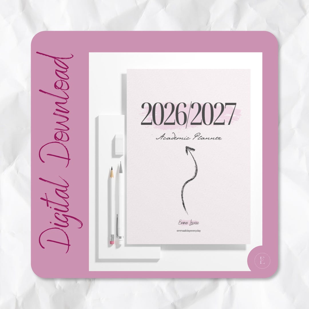 A4 Academic 50+ Page Planner Printable | Annual/monthly Calendar ...