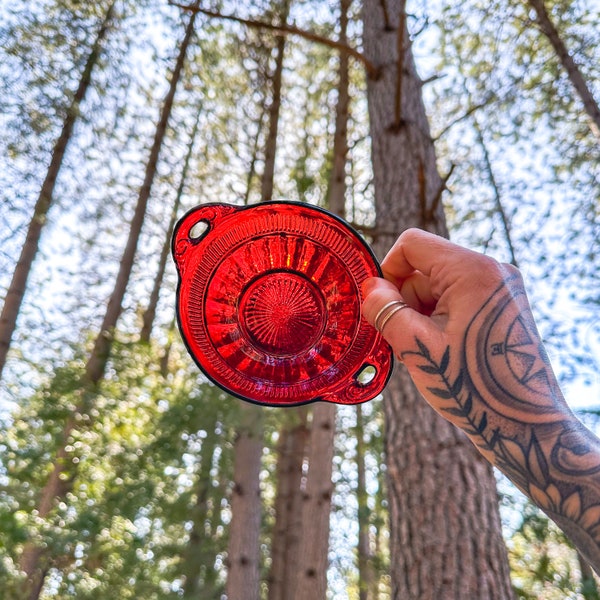 Red Depression Glass - Etsy