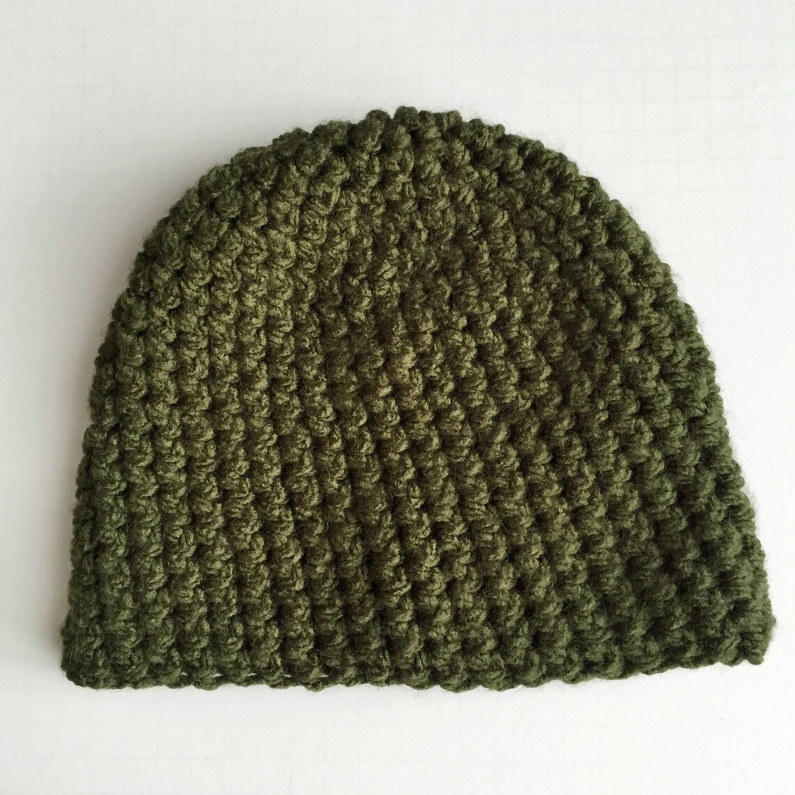 One Hour Mens Beanie Crochet Pattern- Bulky Mens Beanie Hat Pattern ...