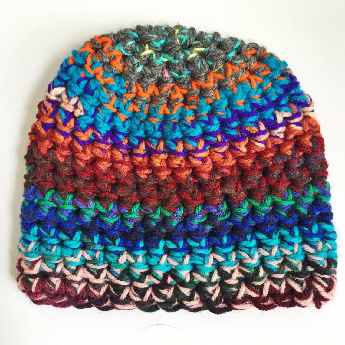 Crochet Pattern- Scrap Yarn Beanie Crochet Pattern- Stash Buster ...