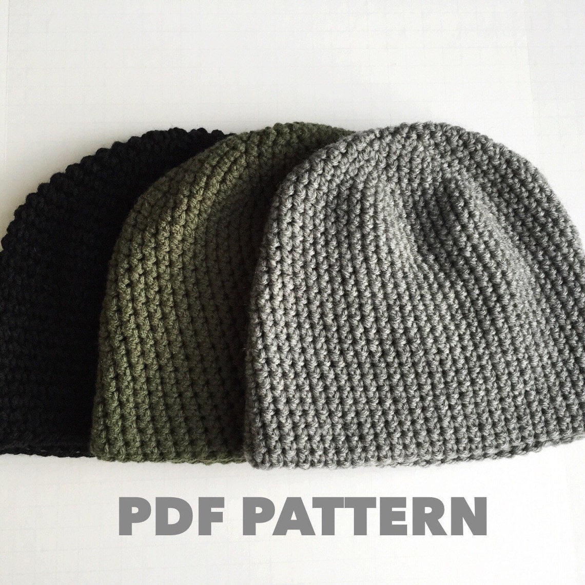Easy Hat Crochet Pattern for Men Easy Beanie Crochet Pattern - Etsy