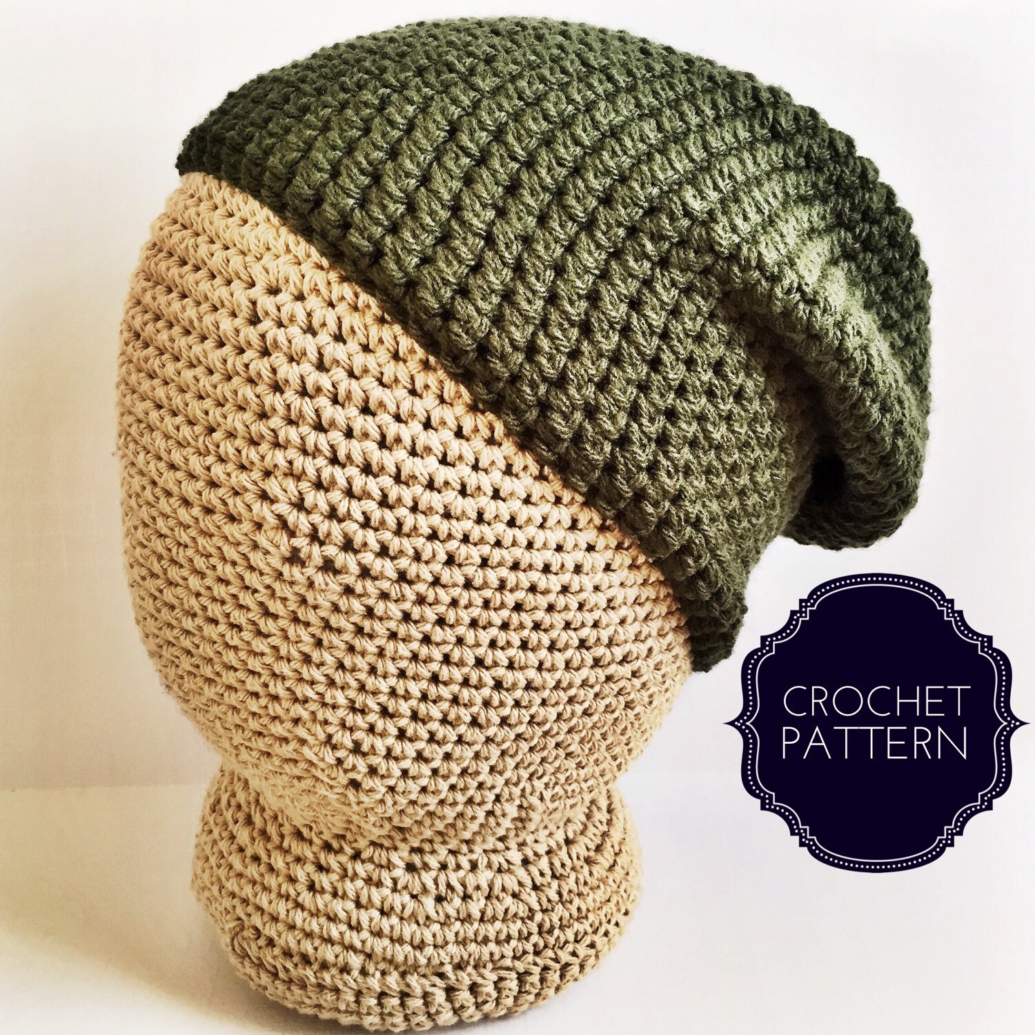 Slouchy Beanie Crochet Pattern- Easy Slouch Hat Pattern- Crochet for ...