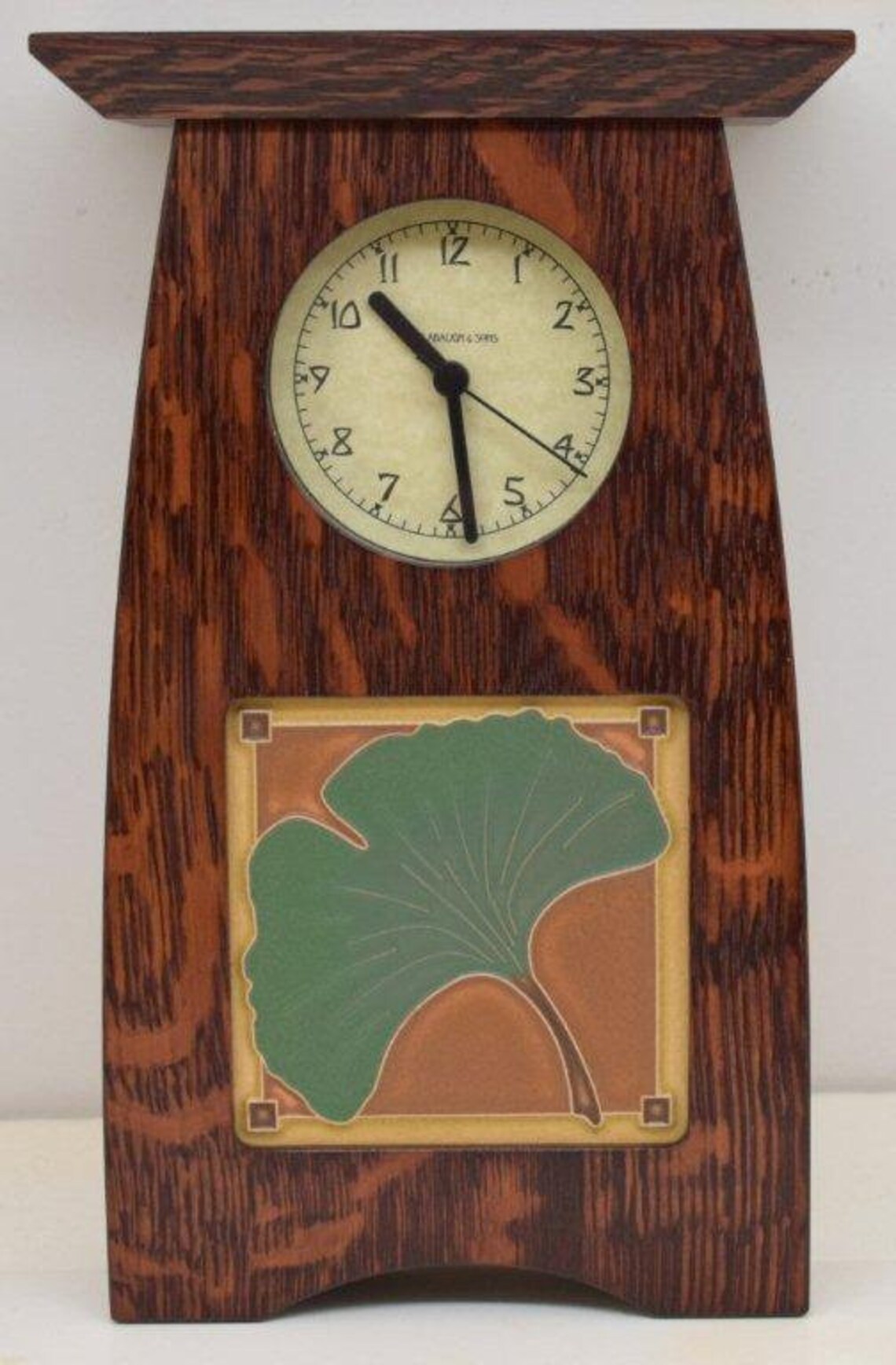 Arts and Crafts Clock in Craftsman Oak Finish With 4x4 Arts and ...