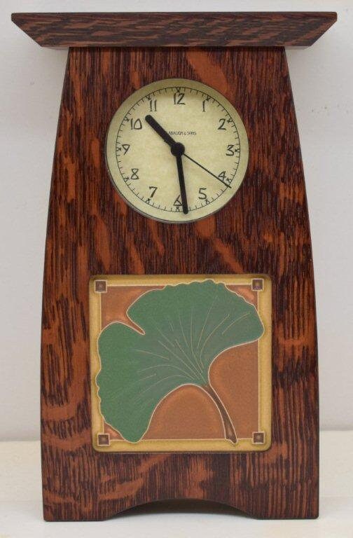 Arts and Crafts Clock in Craftsman Oak Finish With 4x4 Arts and ...