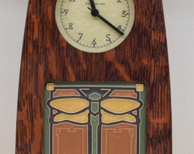 Arts and Crafts Clock in Craftsman Oak Finish With 4x4 Arts and ...