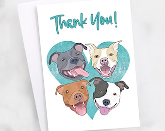 Pit Bull Thank You | Etsy
