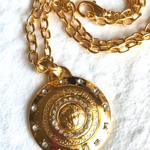MINT. Vintage Gianni Versace Chain Necklace With Medusa Head and ...