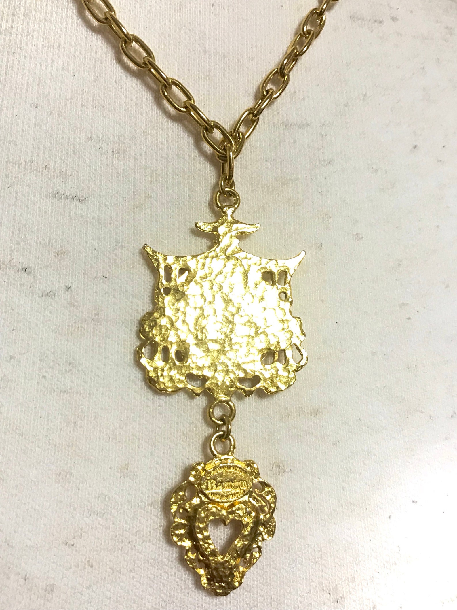 MINT. Vintage Christian Lacroix rare golden chain necklace | Etsy