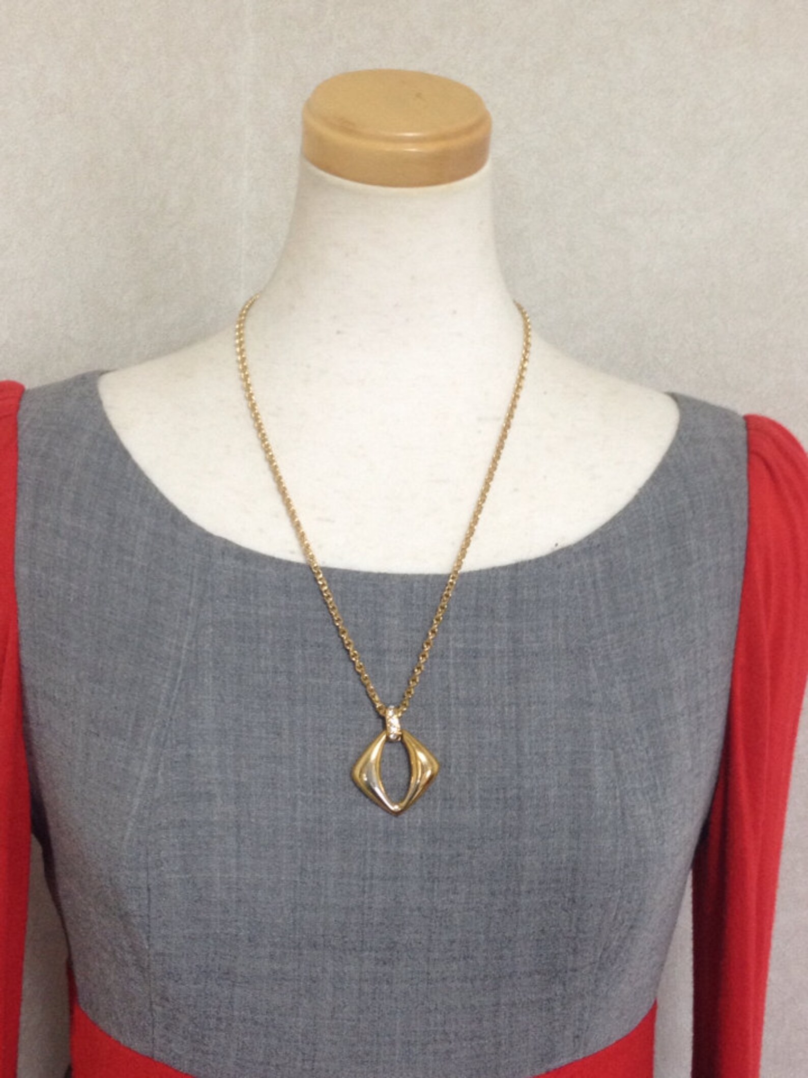Vintage Yves Saint Laurent YSL Golden Chain Necklace With - Etsy