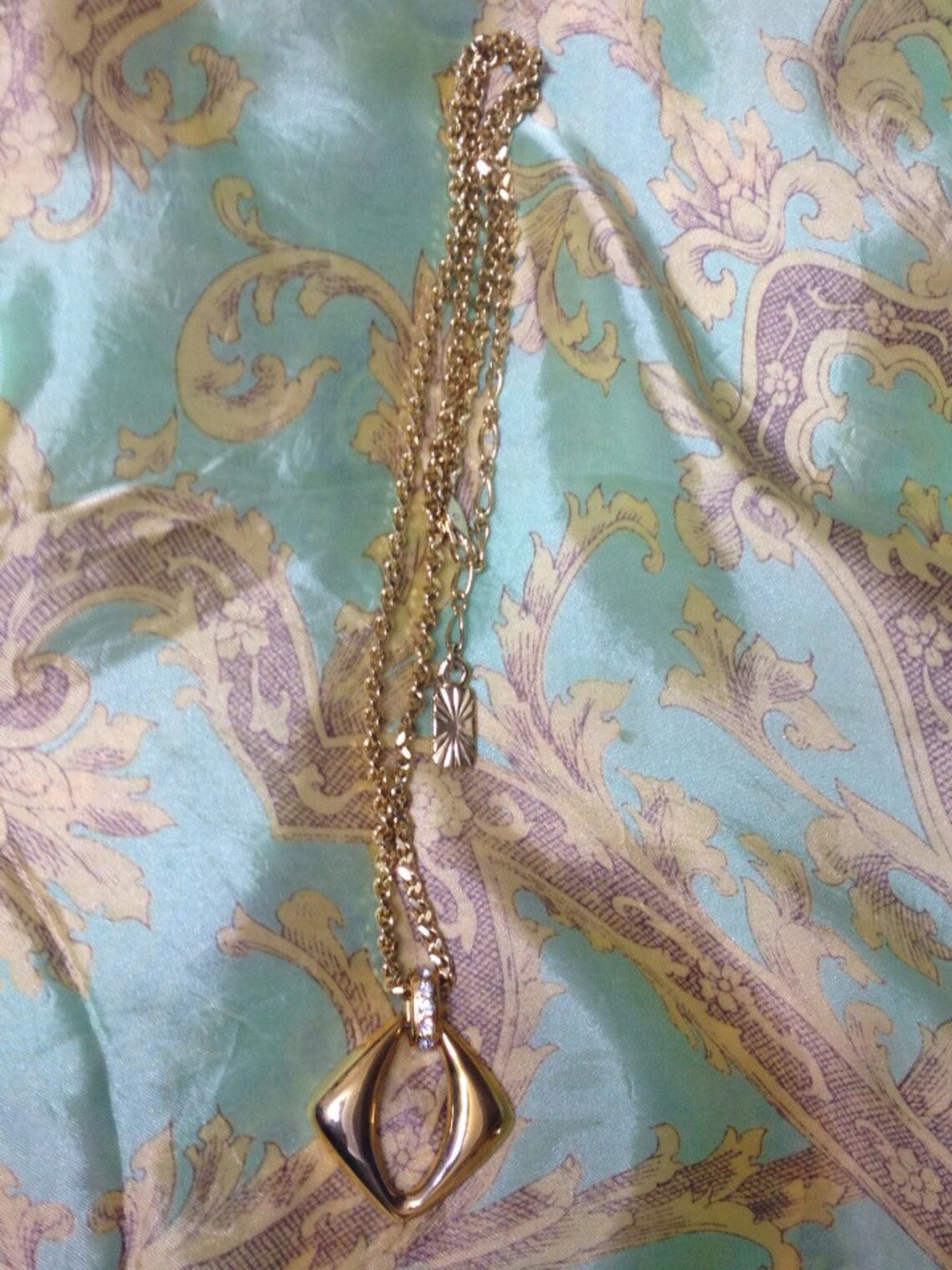 Vintage Yves Saint Laurent YSL Golden Chain Necklace With - Etsy