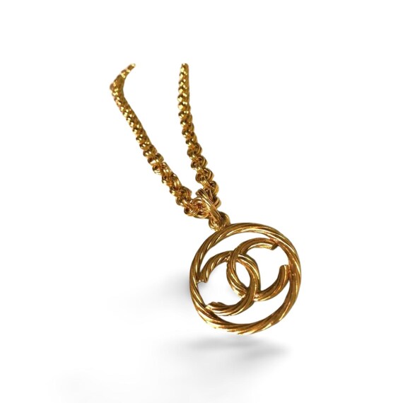Vintage CHANEL nice and heavy chain necklace with twi… - Gem