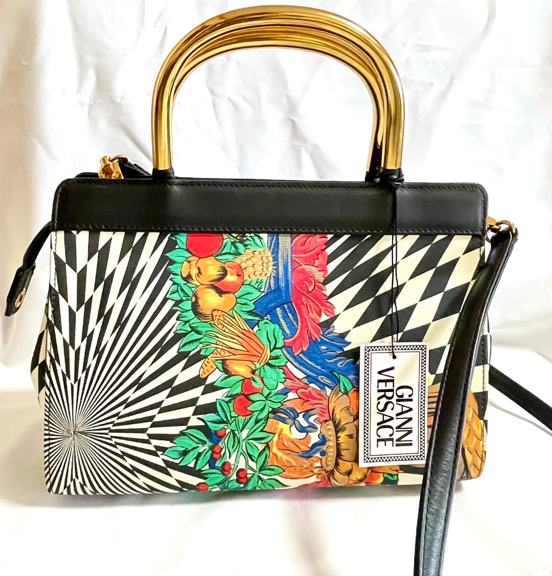 Vintage Gianni Versace Gorgeous Print Geometric Chess Multi - Etsy