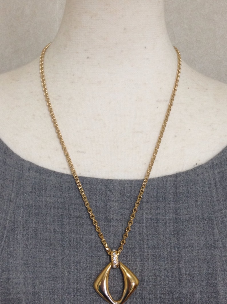 Vintage Yves Saint Laurent YSL Golden Chain Necklace With - Etsy