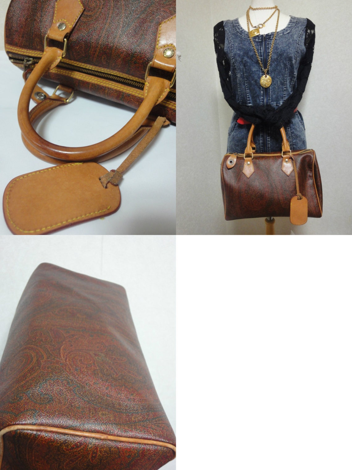 Vintage ETRO Iconic Paisley Pattern Purse in Speedy Duffle - Etsy