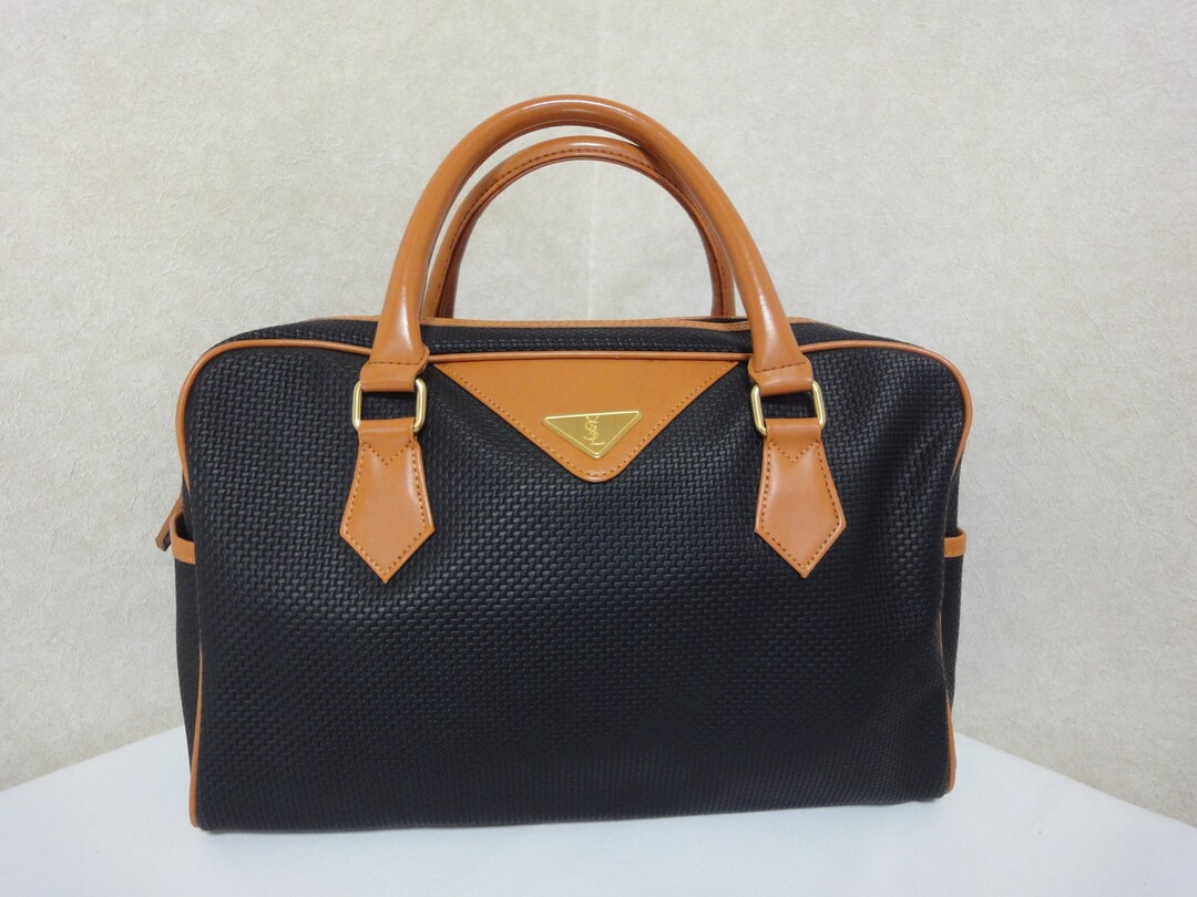 Vintage Yves Saint Laurent Black Mini Duffle Bag in Classic Speedy ...