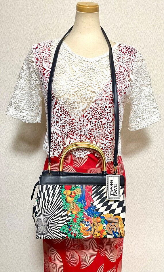 Vintage Gianni Versace gorgeous print geometric chess… - Gem