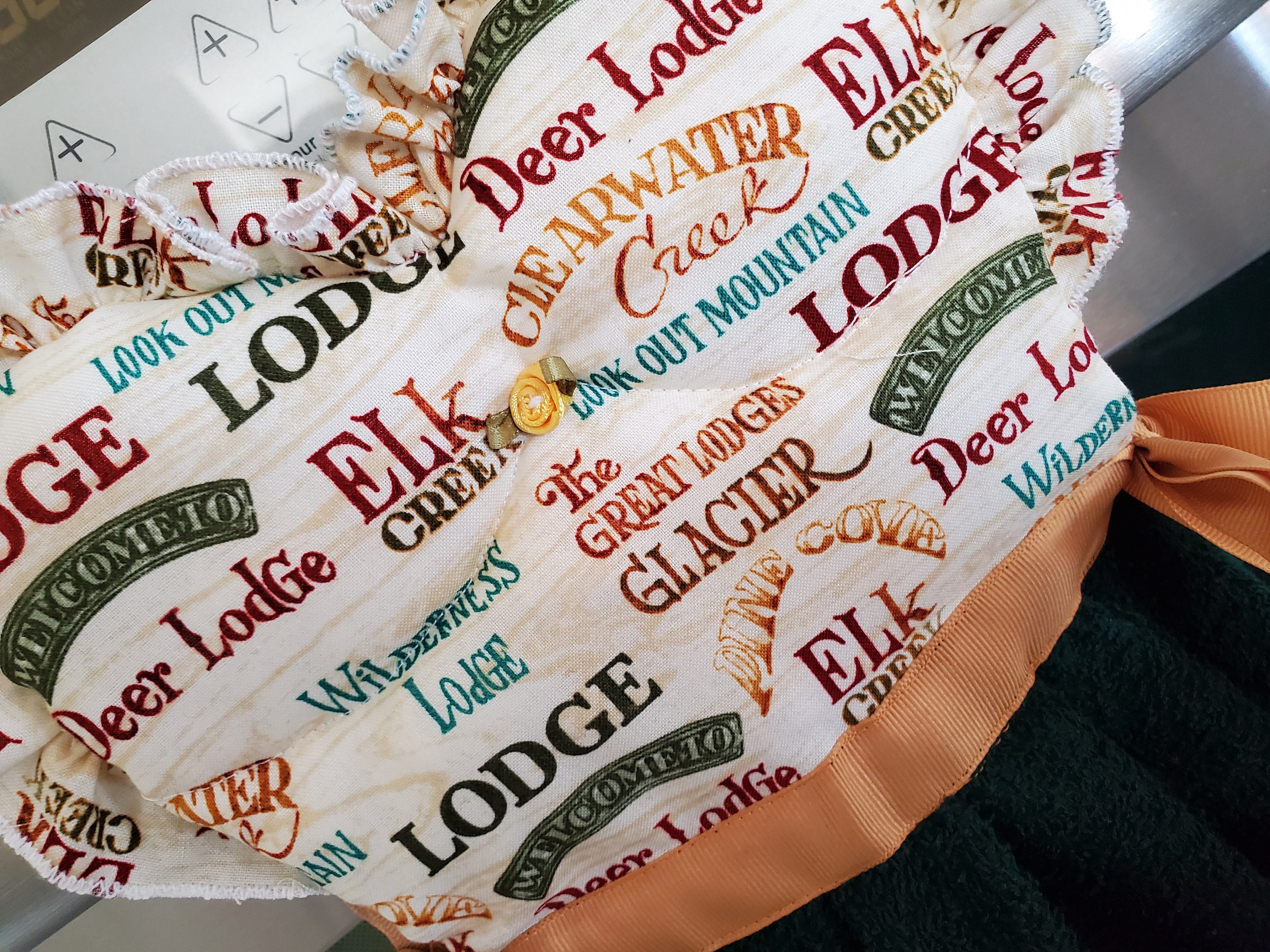 Lodge Motif Elk Glacier Multi Color Kitchen Oven Door Dress - Etsy