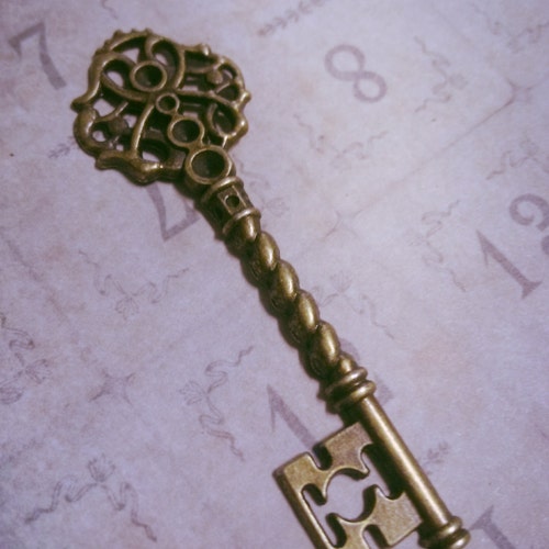 Big Key Pendants Antiqued Bronze Key Charms Skeleton Keys - Etsy