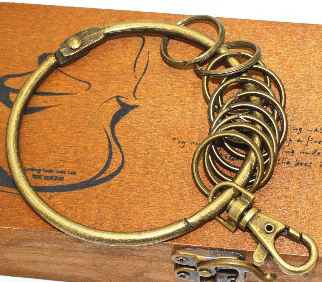 Large Key Ring Jump Ring for Large Skeleton Keys Antiqued Bronze 3 ...