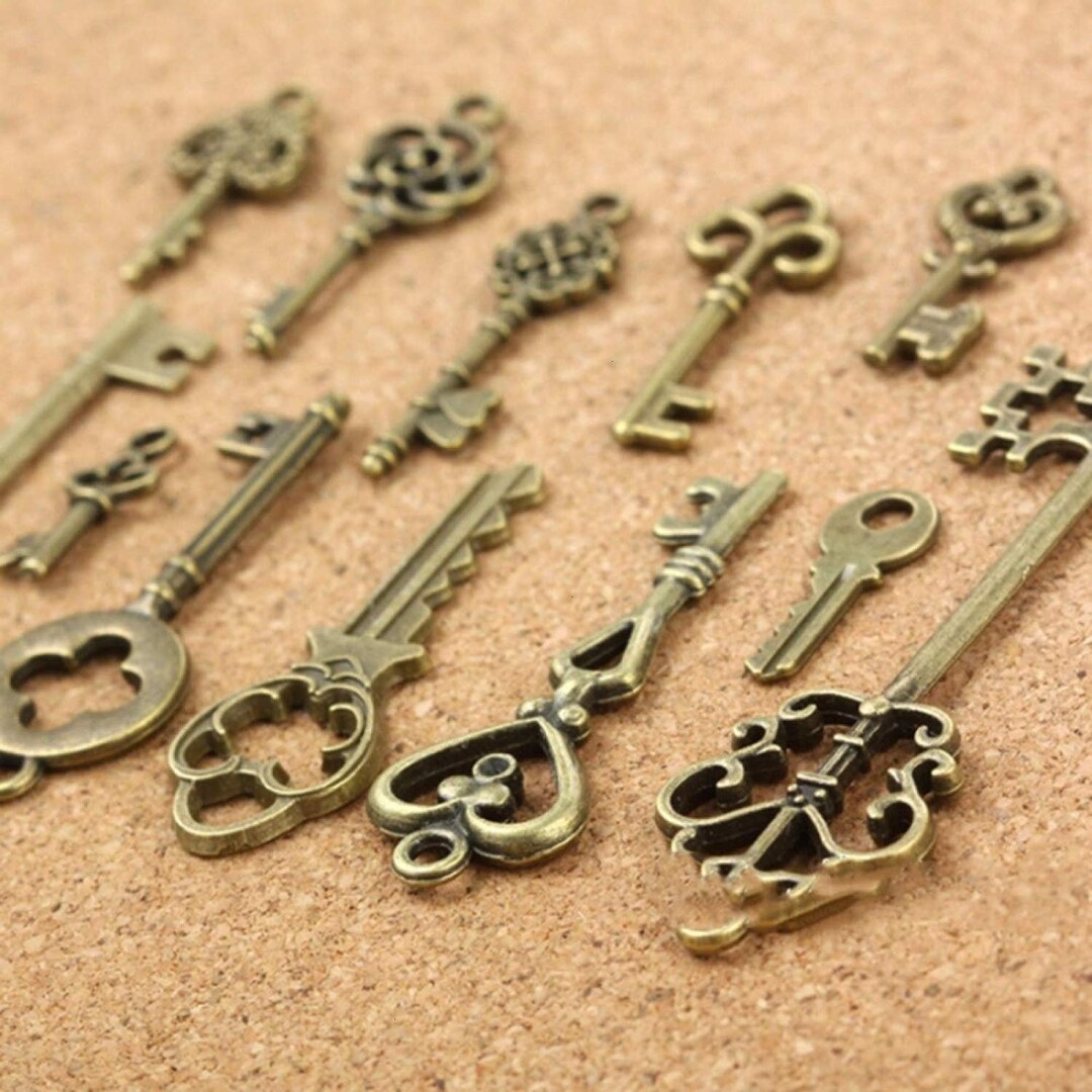 Bronze Skeleton Keys Bronze Key Pendants Bronze Keys Assorted Keys BULK ...