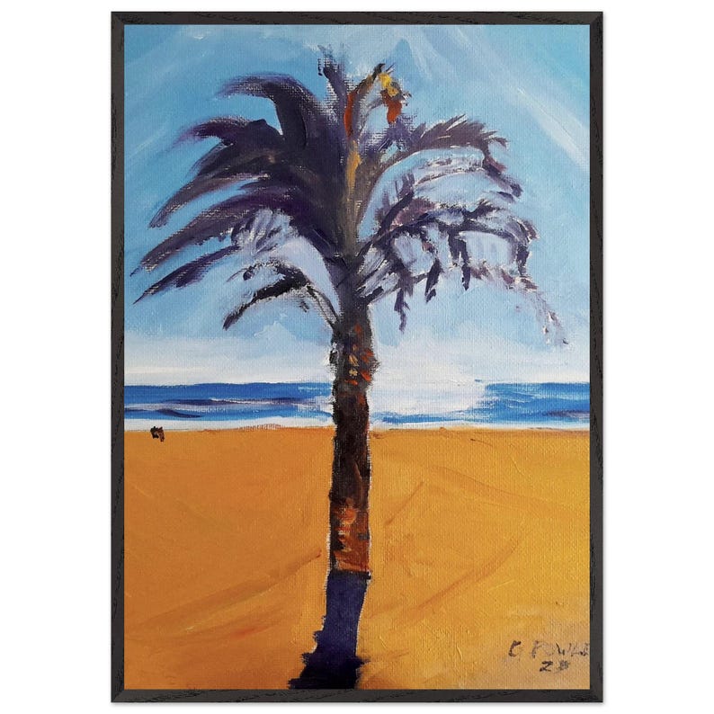 Framed Palm Tree Art Print | Coastal Beach Decor - Etsy