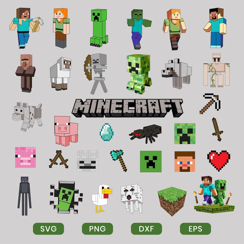 Minecraft.svg - Etsy