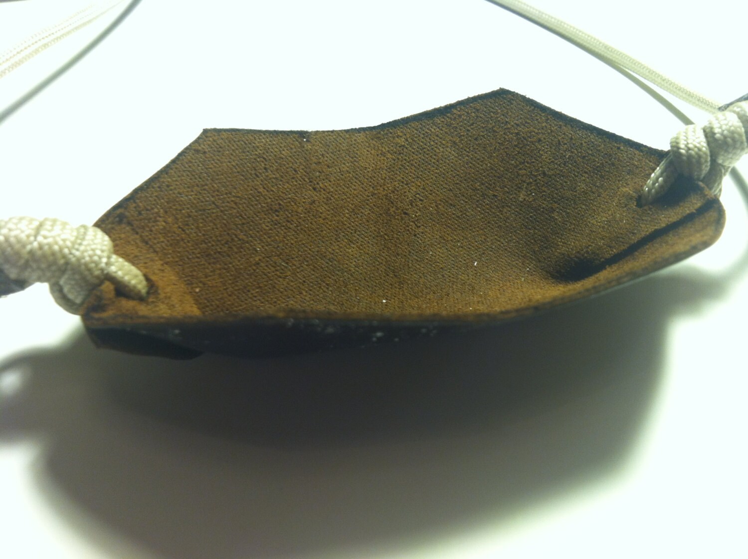 Paracord and Leather Cupped Pouch Shepherd Sling HANDMADE by David the ...