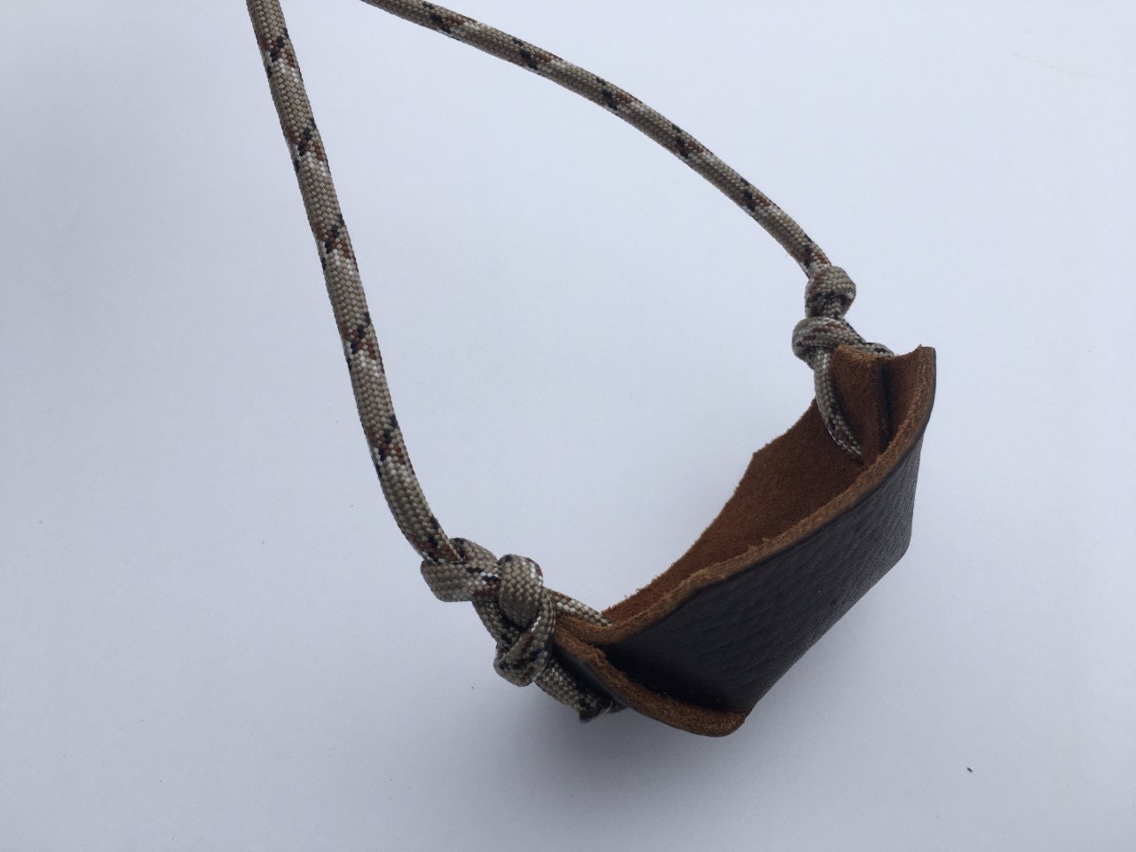 10 Paracord and Leather Cupped Pouch Shepherd Slings - Bulk Order of 10 ...