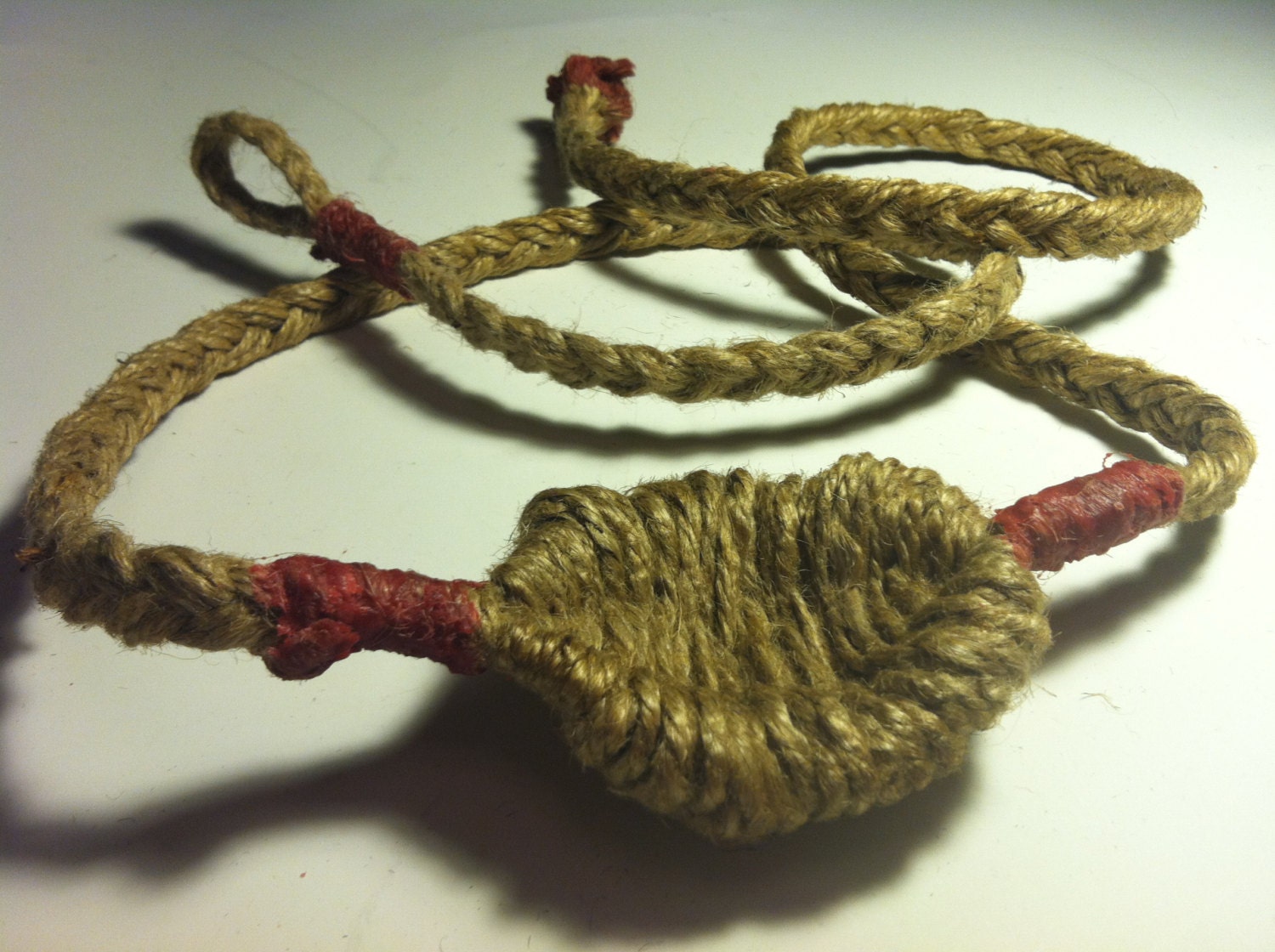 David's Handmade Woven Pouch Shepherd Sling Made From Natural Rope ...