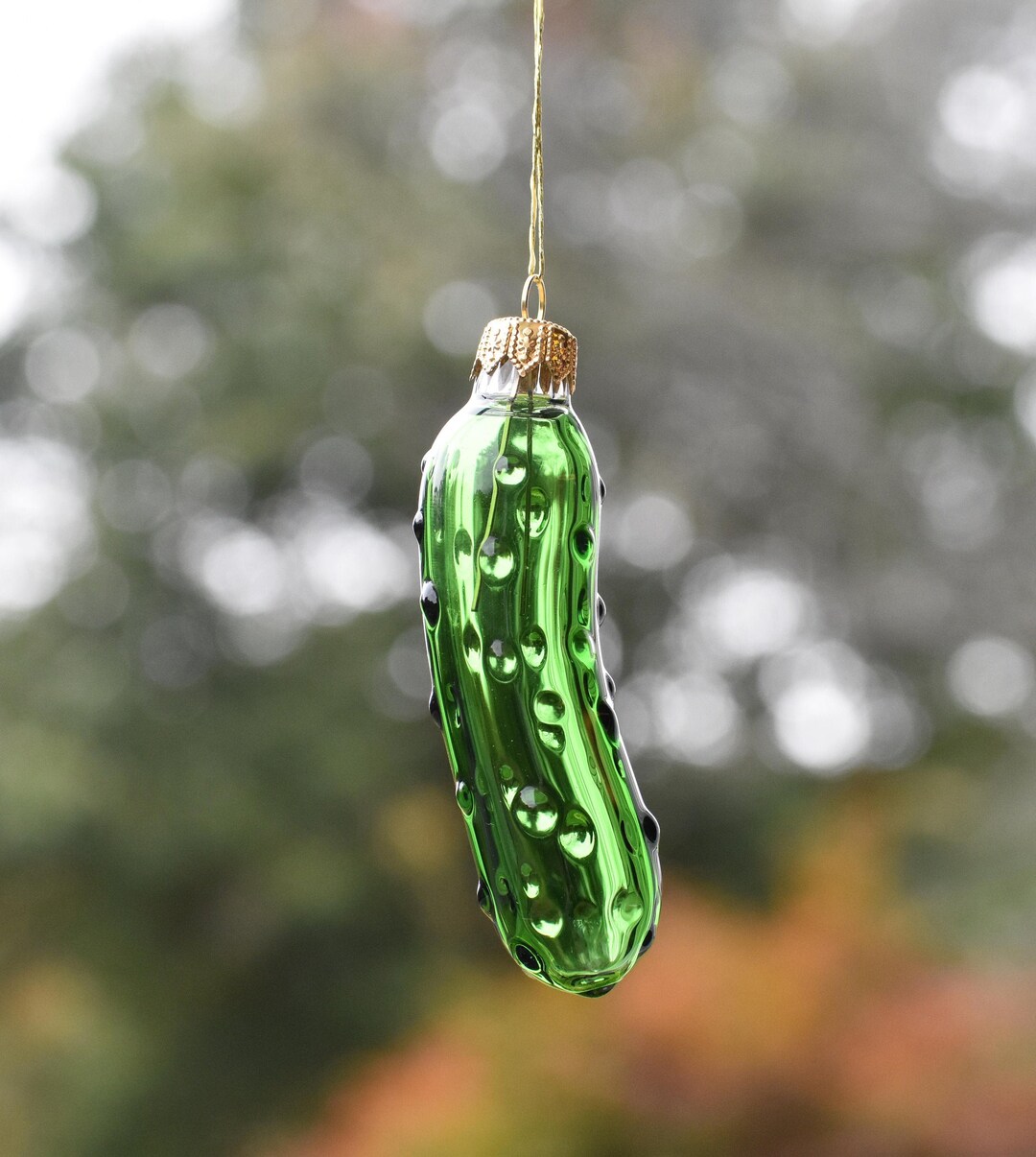 Handblown Glass Pickle Ornament - Etsy