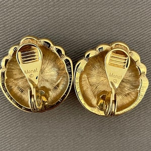 DECO MONET Shell Clip on Statement Earrings - Etsy