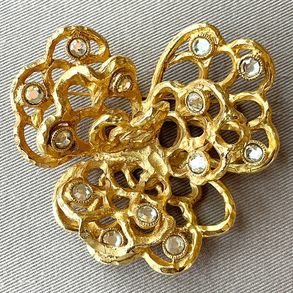 MASSIVE FRENCH Abstract Gold Brooch Pin Paris Runway Couture - Etsy