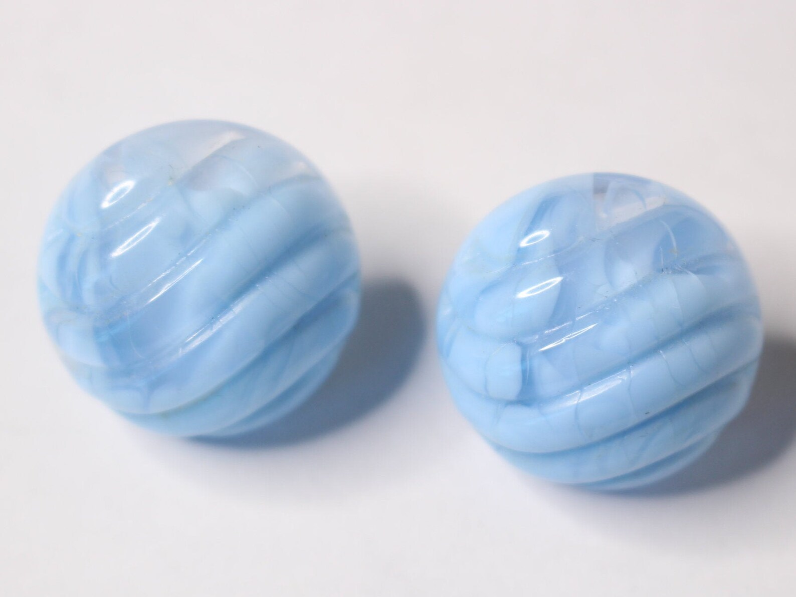 Vintage Baby Blue Resin Statement Earrings for Pierced Ears - Etsy