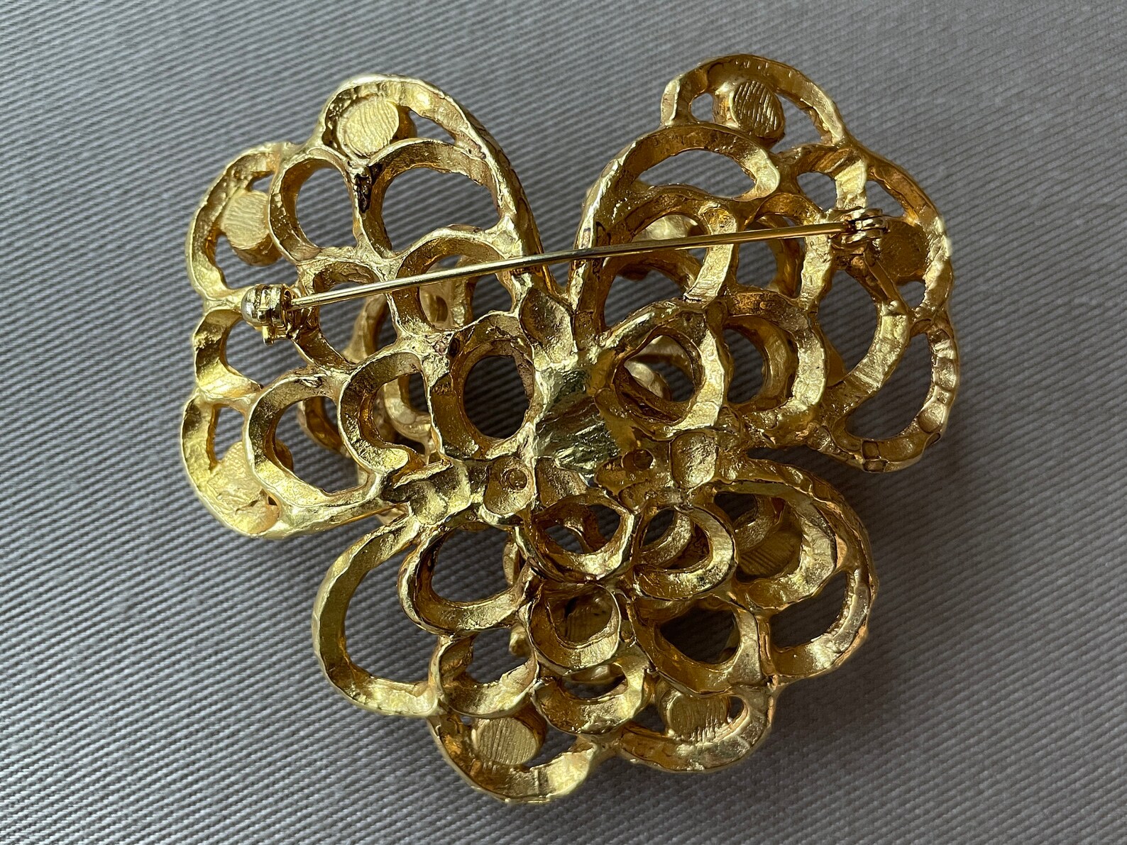 MASSIVE FRENCH Abstract Gold Brooch Pin Paris Runway Couture - Etsy