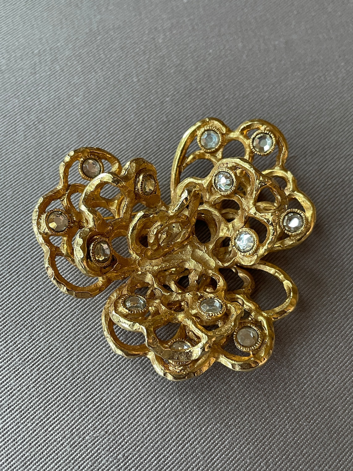 MASSIVE FRENCH Abstract Gold Brooch Pin Paris Runway Couture - Etsy