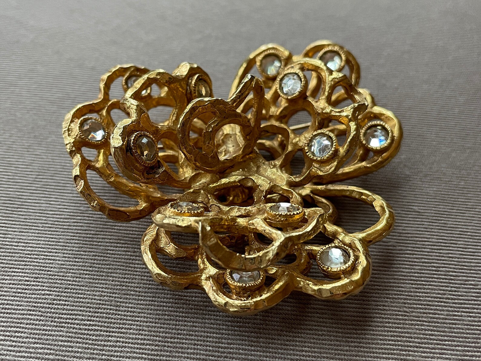 MASSIVE FRENCH Abstract Gold Brooch Pin Paris Runway Couture - Etsy
