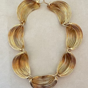 Chic Sculptural Crescent Wire Statement Collar Necklace - Etsy