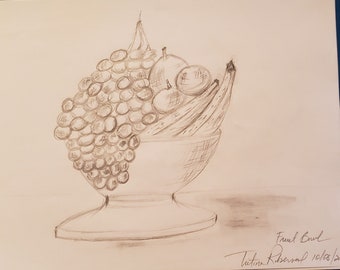 Digital Still Life Fruit Bowl Painting _V1_AI Genetated - Etsy